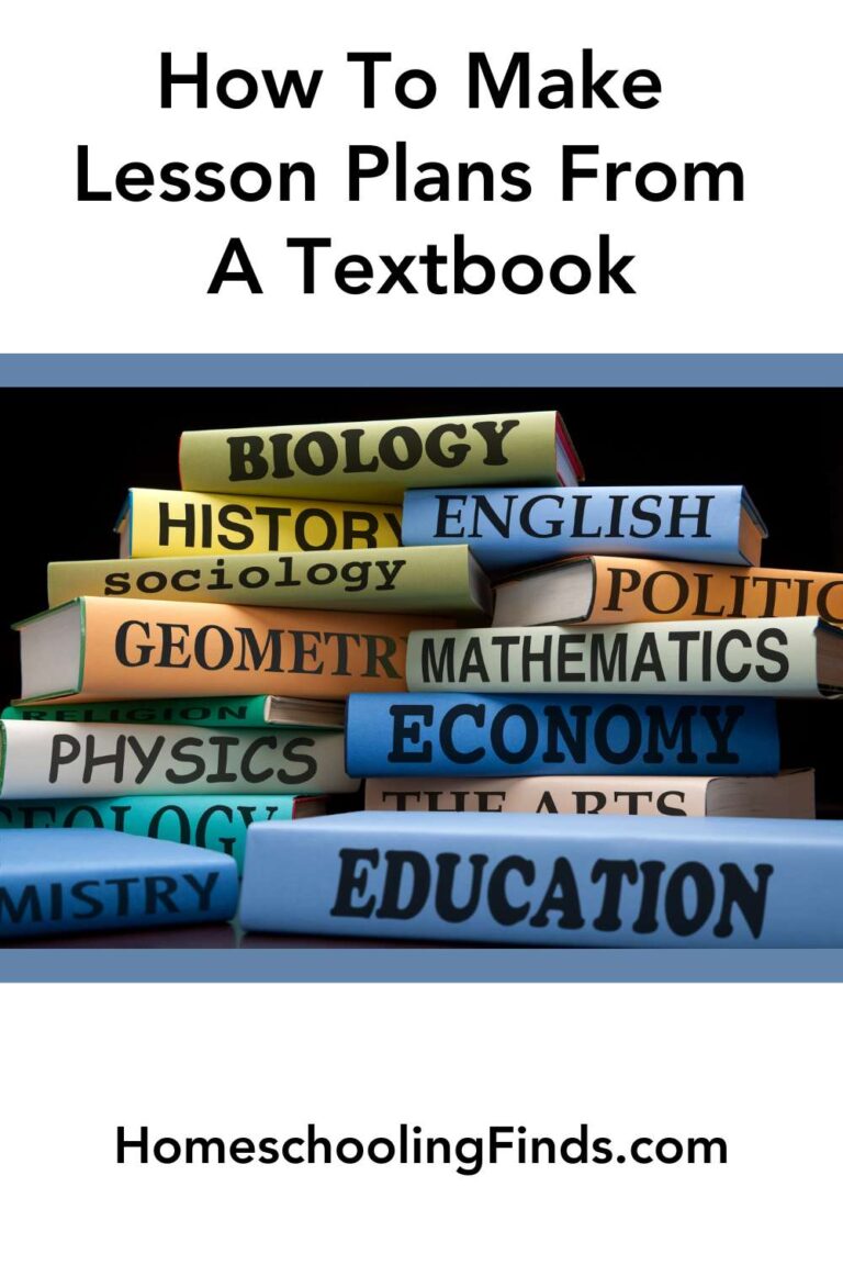 How To Make Lesson Plans From A Textbook - HomeschoolingFinds.com