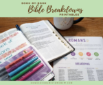 Book-by-Book Bible Breakdowns Printable Bible Study Tools