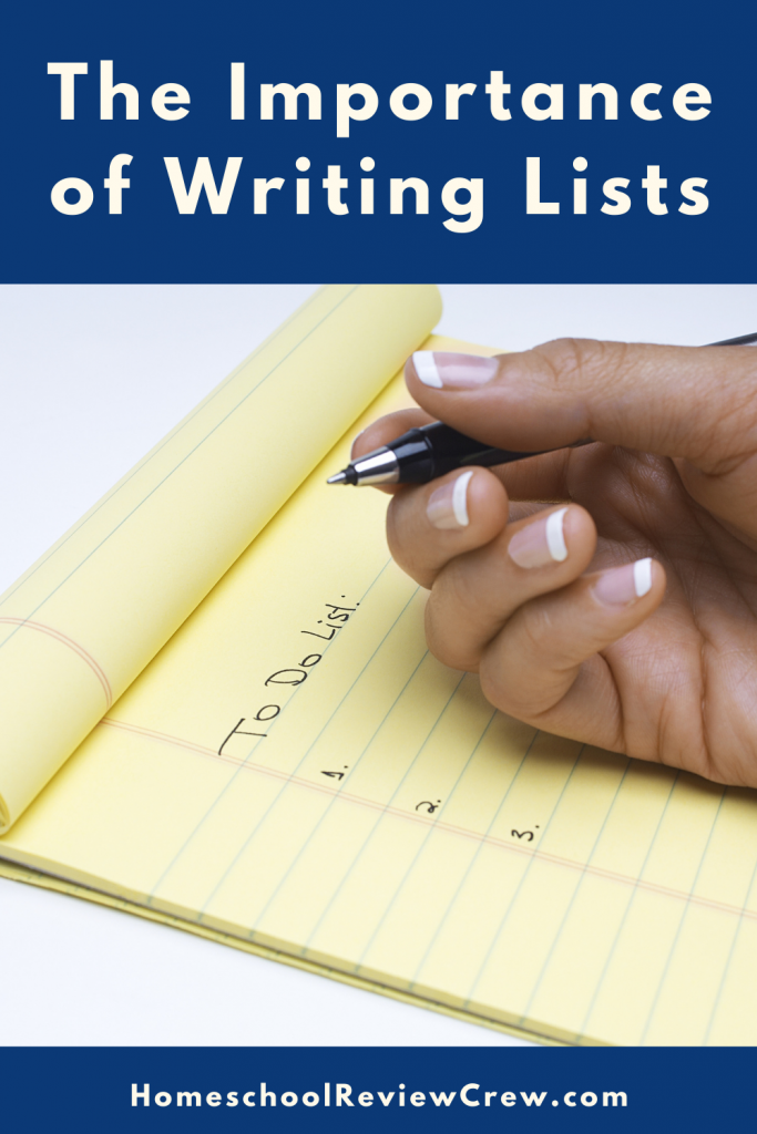 The Importance of Writing Lists - HomeschoolingFinds.com